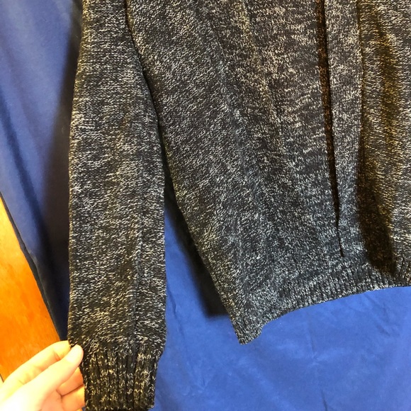 J. Crew Factory | Sweaters | Jcrew Factory Marled Black Open Cardigan ...